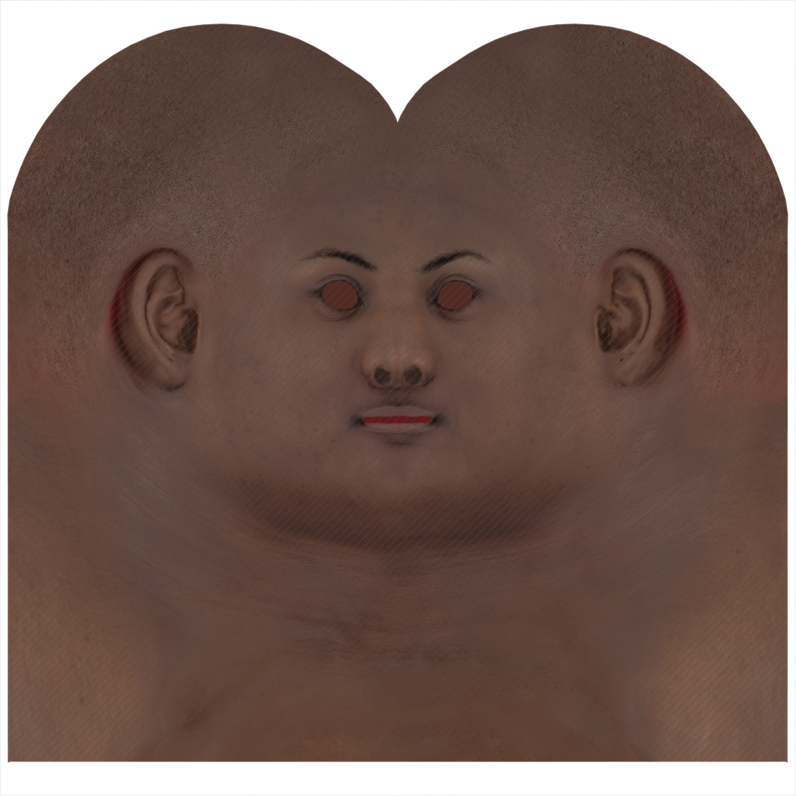 Female head texture map 11